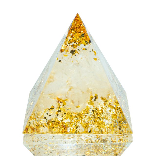Piramide van Wit Kristal Natuursteen - Edelstenenwereld.nl
